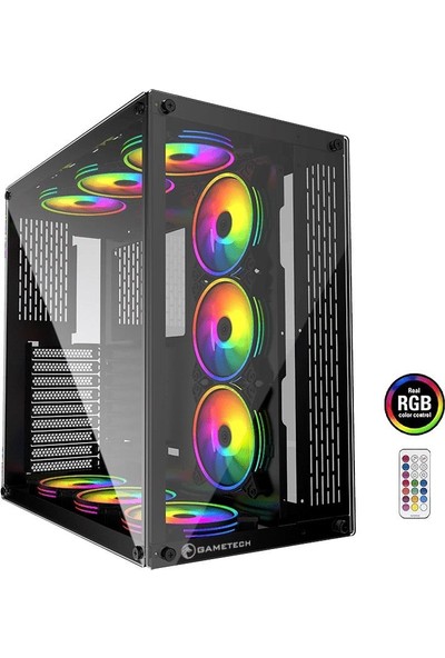 Gametech Archon 9 Adet Kumandalı Rgb Fanlı Kasa Gametech Archon 9 Adet Kumandalı Rgb Fanlı Kasa