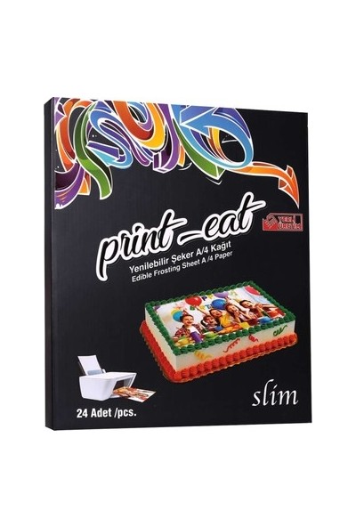 Efe Pastacılık Yenilebilir Resim Baskı Kağıdı A4 Print-Eat Slim 24 'lü Efe Pastacılık Yenilebilir Resim Baskı Kağıdı A4 Print-Eat Slim 24 'lü