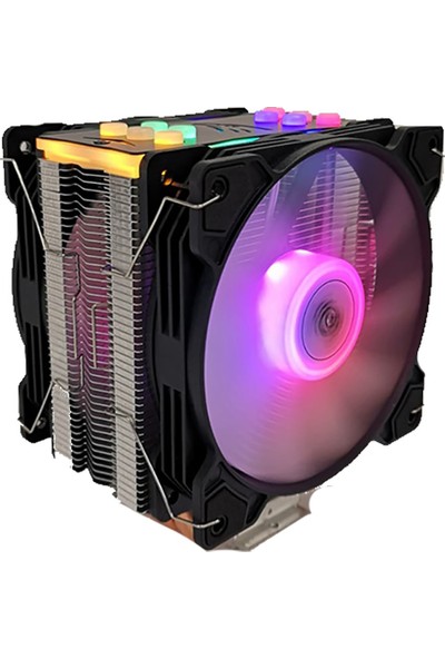 Snowman Yalnız İntel Uyumlu T5 CPU Soğutucu Fan RGB Light Board Çift Fan Snowman Yalnız İntel Uyumlu T5 CPU Soğutucu Fan RGB Light Board Çift Fan