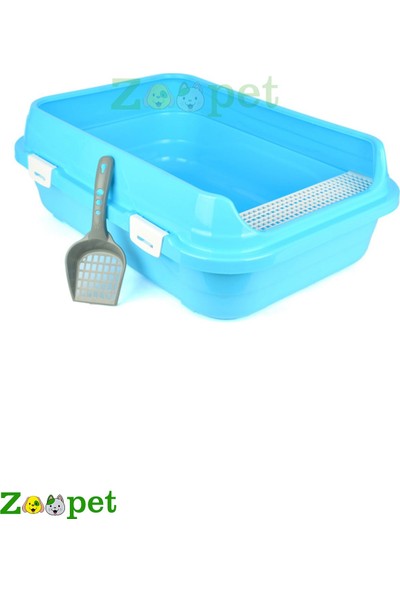 Zoopet Açık Lüx Kedi Tuvaleti Büyük Boy Mavi Zoopet Açık Lüx Kedi Tuvaleti Büyük Boy Mavi