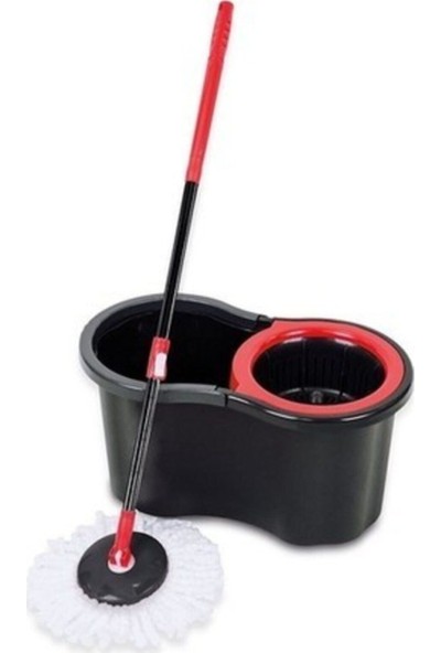 Zambak Mop Seti Kırmızı Siyah Mop Plastik