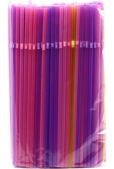 Ambalaj Pazarı Körüklü Plastik Pipet - 200'LÜ