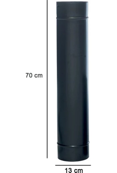 Demirtaş Mat Siyah Soba Borusu - 70 cm Demirtaş Mat Siyah Soba Borusu - 70 cm