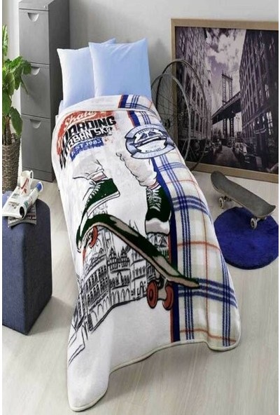 Özdilek Tek Kişilik Battaniye Skate Boarding 155 x 215 cm