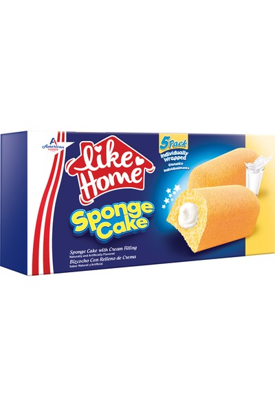 American Food Like Home Sponge Cake Sütlü Kutu 200 gr American Food Like Home Sponge Cake Sütlü Kutu 200 gr