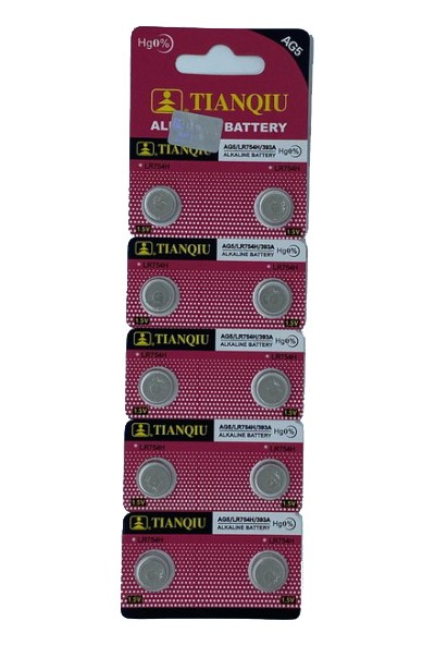 Tıanqıu Ag5 LR754/393 Alkalin 10'lu Düğme Pil