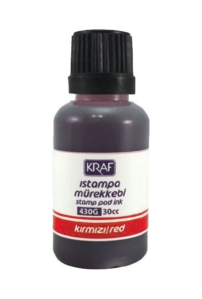 Kraf 430G Kaşe Istampa Mürekkebi 30 cc Kırmızı - 2 Adet Kraf 430G Kaşe Istampa Mürekkebi 30 cc Kırmızı - 2 Adet