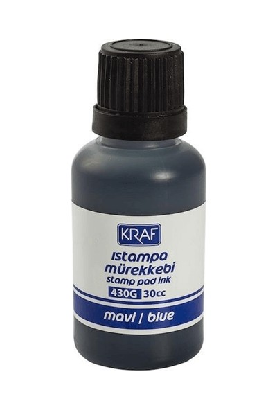 Kraf 430G Kaşe Istampa Mürekkebi 30 cc Mavi - 2 Adet Kraf 430G Kaşe Istampa Mürekkebi 30 cc Mavi - 2 Adet