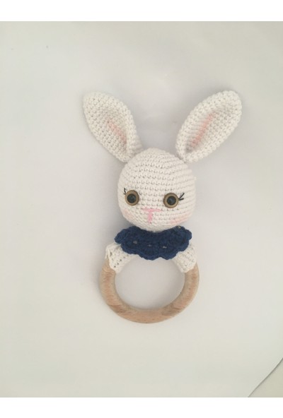 ikrastore Amigurumi Tavşan Mavi Çıngırak