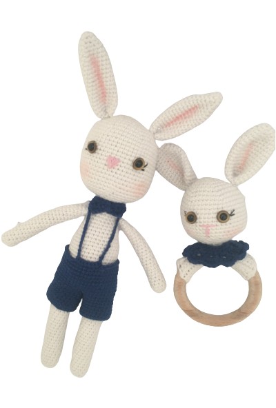 ikrastore Amigurumi Erkek Tavşan ve Çıngırak