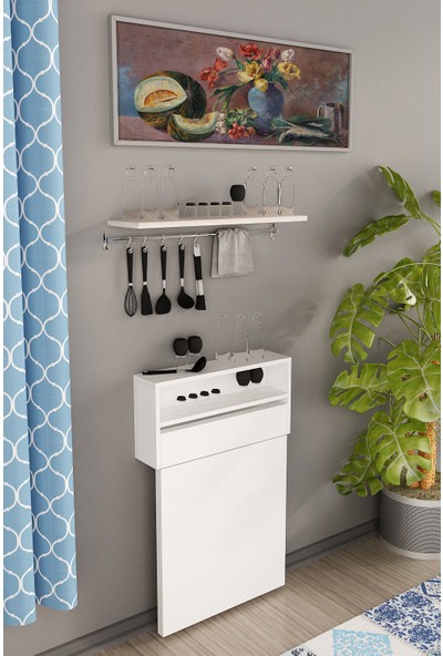 Dekorfim Petunya Çift Açılır Portatif Masa Dekorfim Petunya Çift Açılır Portatif Masa