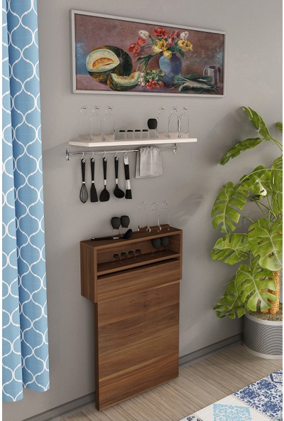 Dekorfim Petunya Çift Açılır Portatif Masa Dekorfim Petunya Çift Açılır Portatif Masa