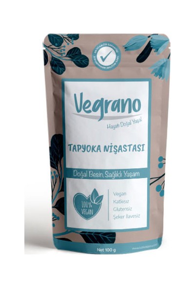 Vegrano Tapyoka Nişastası (Gıda Tipi) 100 G Vegrano Tapyoka Nişastası (Gıda Tipi) 100 G