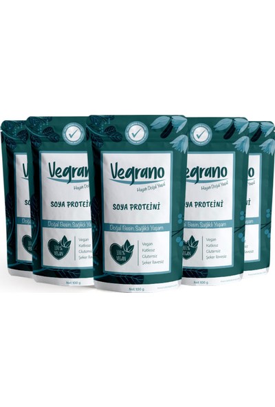 Vegrano Soya Proteini 5 x 100 gr Vegrano Soya Proteini 5 x 100 gr