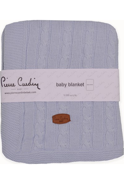 Pierre Cardin Baby Saç Örgülü Triko Bebek Battaniyesi 85 x 100 cm