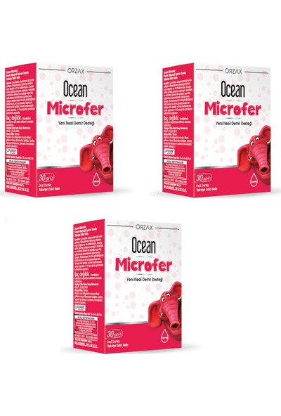 Ocean Orzax Ocean Microfer Oral Damla 30 ml X3 Ocean Orzax Ocean Microfer Oral Damla 30 ml X3