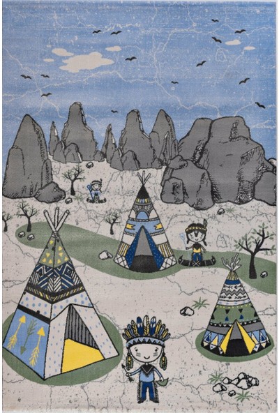 Gümüşsuyu Wonderkids 11258 Çocuk Halısı 133X190 Krem Gümüşsuyu Wonderkids 11258 Çocuk Halısı 133X190 Krem