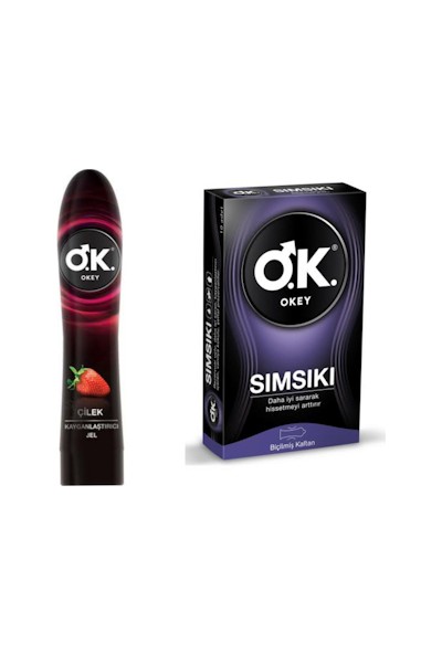 Okey Çilek Jel 100 ml Okey Sımsıkı 10'lu Prezervatif Okey Çilek Jel 100 ml Okey Sımsıkı 10'lu Prezervatif