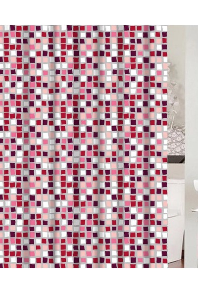 Primanova D-13944 Banyo Perdesi Paradise Kırmızı