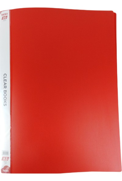 Noki A3 Sunum Dosyası 20 Yaprak Kırmızı
