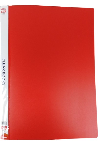 Noki A3 Sunum Dosyası 40 Yaprak Kırmızı