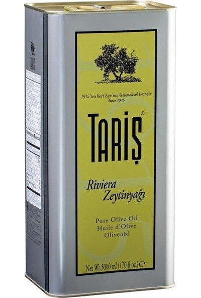 Tariş 5 Lt Teneke Riviera Zeytinyağı Tariş 5 Lt Teneke Riviera Zeytinyağı