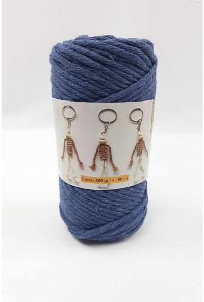 Hayalperest Boncuk Mavi Ince Büklüm Makrome 05