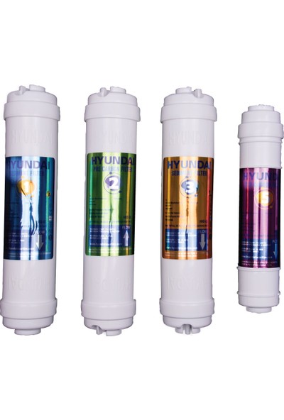 Hyundai Su Arıtma Filtre Seti 4'lü Hyundai Su Arıtma Filtre Seti 4'lü