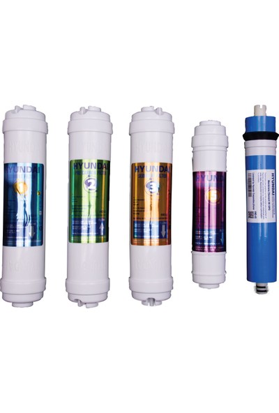 Hyundai Su Arıtma Filtre Seti 5'li Hyundai Su Arıtma Filtre Seti 5'li