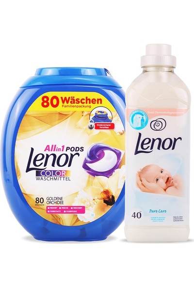 Golden Orkide 80 Yıkama Çamaşır Deterjanı Kapsülü ve Saf Bakım 1000 ml 40 Yıkama Yumuşatıcı Set Golden Orkide 80 Yıkama Çamaşır Deterjanı Kapsülü ve Saf Bakım 1000 ml 40 Yıkama Yumuşatıcı Set