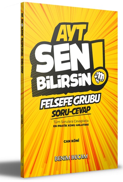 Benim Hocam Yayınları AYT Felsefe Sen Bilirsin Soru-Cevap Kitabı - Can Köni Benim Hocam Yayınları AYT Felsefe Sen Bilirsin Soru-Cevap Kitabı - Can Köni