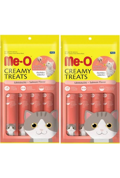 Meo Kremalı Somonlu Kedi Sıvı Ödül Maması 4X15 gr + 2 Adet Meo Kremalı Somonlu Kedi Sıvı Ödül Maması 4X15 gr + 2 Adet