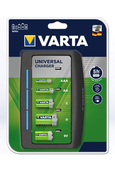 Varta 57648 Universal Pil Şarj Aleti AAA,AA,C,D,9V