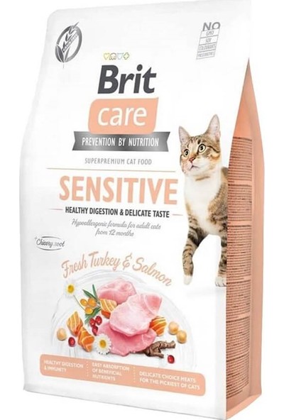 Brit Care Tahılsız Sensitive Hindili Somonlu Kedi Maması 7 kg Brit Care Tahılsız Sensitive Hindili Somonlu Kedi Maması 7 kg