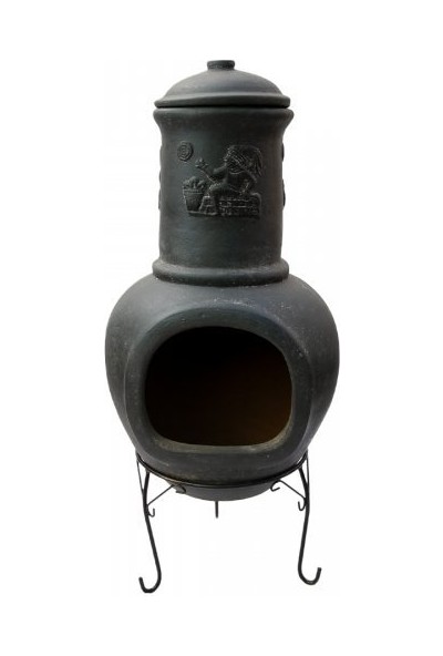 Greenmall Büyük Boy Meksika Taş Chimena (Gri) 8684GRS