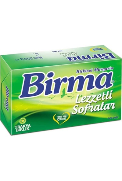 Birma Margarin 250 gr 5'li Birma Margarin 250 gr 5'li