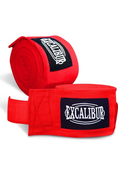 Excalibur Elastik Boks El Bandajı Kırmızı 5 mt Çift Excalibur Elastik Boks El Bandajı Kırmızı 5 mt Çift