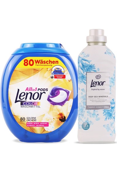 Gold 80 Yıkama Kapsül Deterjan ve Derin 875 ml 35 Yıkama Yumuşatıcı Set Gold 80 Yıkama Kapsül Deterjan ve Derin 875 ml 35 Yıkama Yumuşatıcı Set