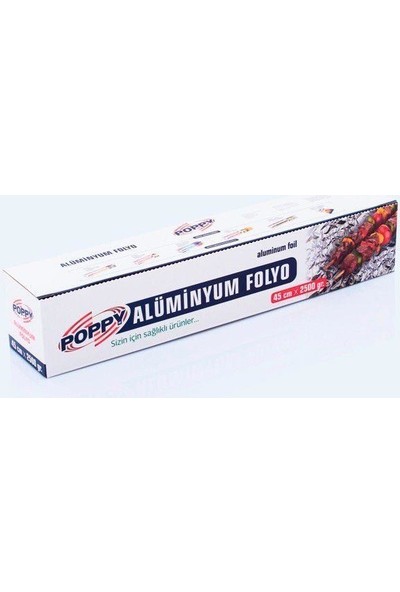 Poppy Alüminyum Folyo 45 CM X 2500 GR 12 li
