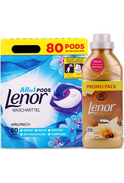 Hepsi 1 Arada Pods Sıvı Kapsül Deterjan Nisan Tazeliği ve Gold 500 ml 20 Yıkama Yumuşatıcı Set Hepsi 1 Arada Pods Sıvı Kapsül Deterjan Nisan Tazeliği ve Gold 500 ml 20 Yıkama Yumuşatıcı Set