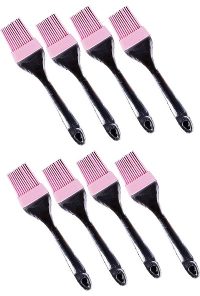 Tvet Plastik Saplı Silikon Fırça 22 cm 8 Adet Tvet Plastik Saplı Silikon Fırça 22 cm 8 Adet