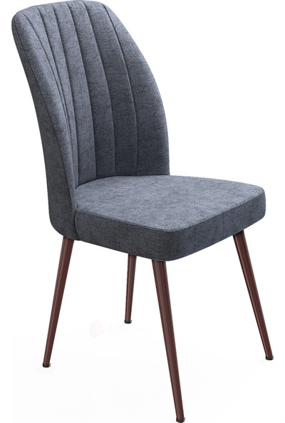 Rovena Riva 4 Adet Geniş Oturum Alanlı Sandalye Kahve Metal Ayaklı Rovena Riva 4 Adet Geniş Oturum Alanlı Sandalye Kahve Metal Ayaklı