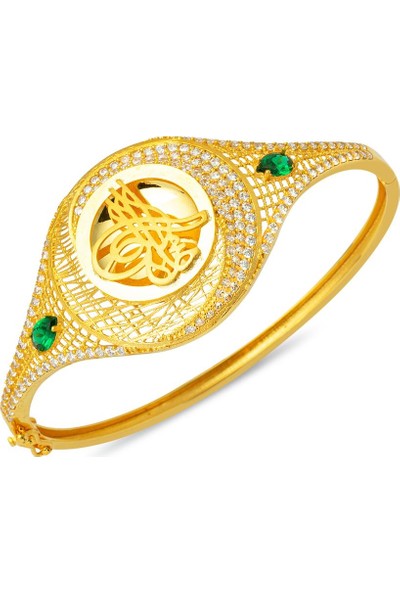 Bilezikci Tuğralı 8 Ayar Kelepçe Altın Bilezik