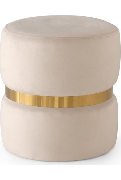 Sivasgözde Modern Dekoratif Yuvarlak Puf Düz Kumaş 40X42CM Sivasgözde Modern Dekoratif Yuvarlak Puf Düz Kumaş 40X42CM