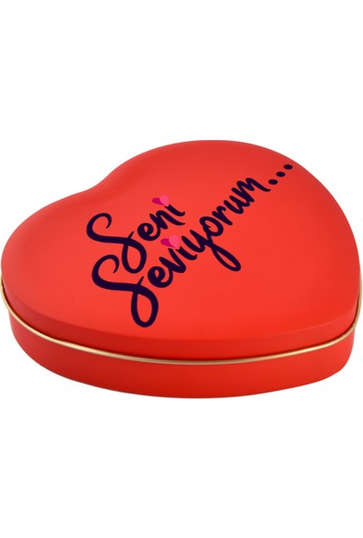 Sonar Tıp Bayramı Hediyelik Kırmızı Kalpli Metal Kutu Sonar Tıp Bayramı Hediyelik Kırmızı Kalpli Metal Kutu