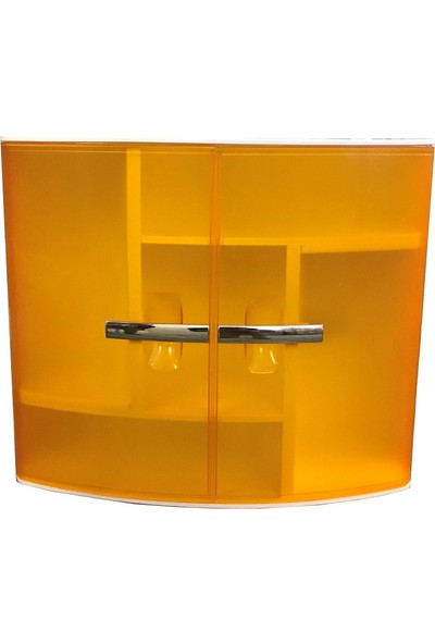 Primanova M-09417 Banyo Ecza Dolabı Şeffaf Turuncu