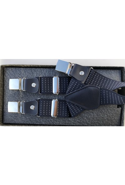 Kemer Sepeti Lacivert Noktalı Pantolon Askısı