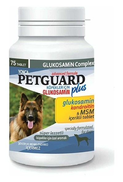 Petguard Köpekler Için Kondroitinli Glukosamin Tableti 75 Adet
