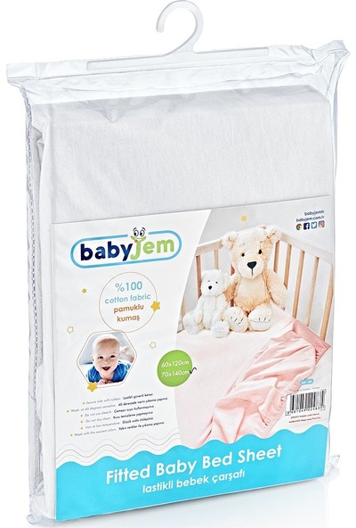 Baby Jem Babyjem Lastikli Bebek Çarşafı 60X120 cm Baby Jem Babyjem Lastikli Bebek Çarşafı 60X120 cm