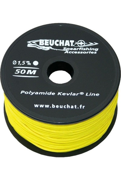 Beuchat Zıpkın Makara Ipi Naylon Kevlar 50M, 1,5mm Sarı